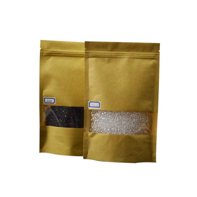 Biodegradable Resealable Food Packaging With Window Kraft Paper Stand ...